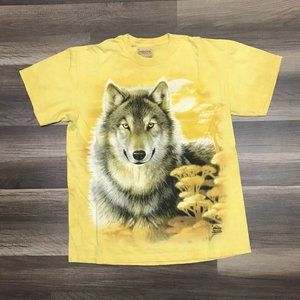 Vintage 2004 The Mountain Yellow Wolf By Jon Naito T-… - Gem